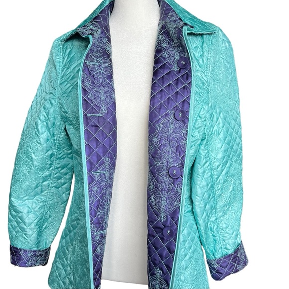 Peck & Peck | Jackets & Coats | Peck Peck Aquaturquoise Reverseable ...